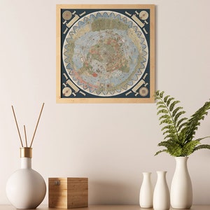 1587 Largest Early World Map, Old Map of the World, Flat Map of the ...