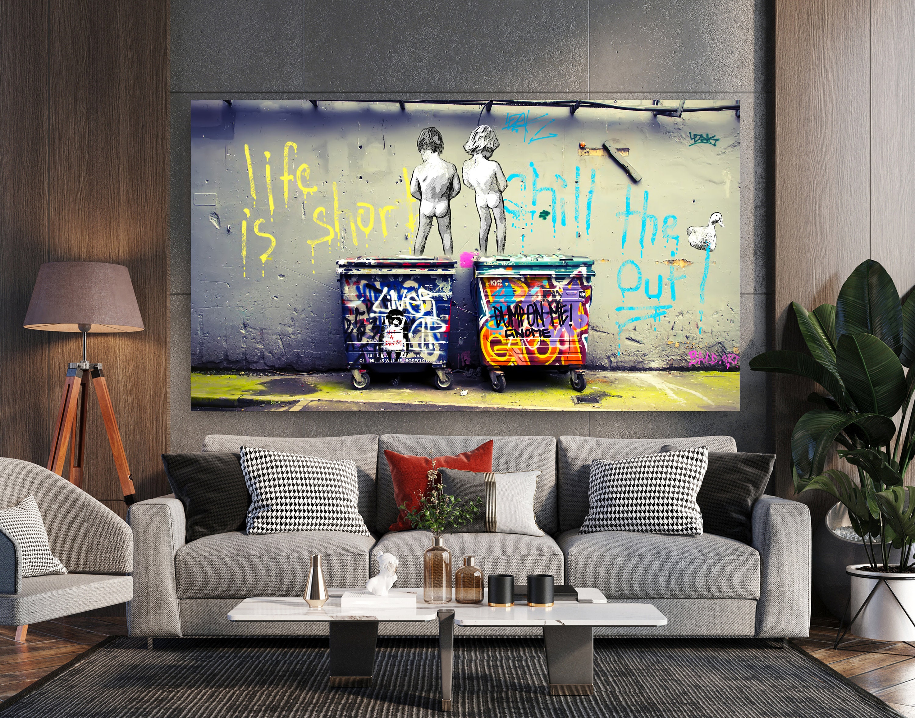 Banksy High Quality Poster, Banksy Wall Art, Banksy Life is Short ...