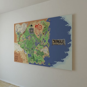 Map of Hyrule From Legend of Zelda, Zelda Map, Hyrule Map, Princess ...