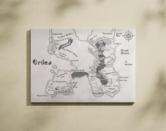 Throne of Glass Erilea Map - Etsy