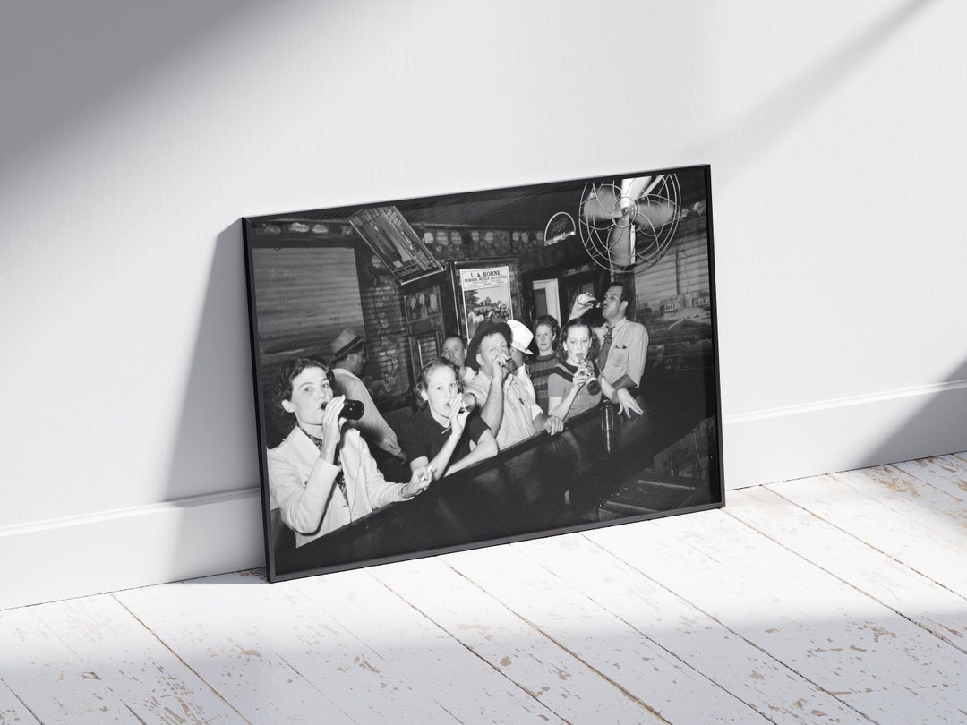 Prohibition Wall Art, Black and White Art, Vintage Wall Art, Bar Wall ...