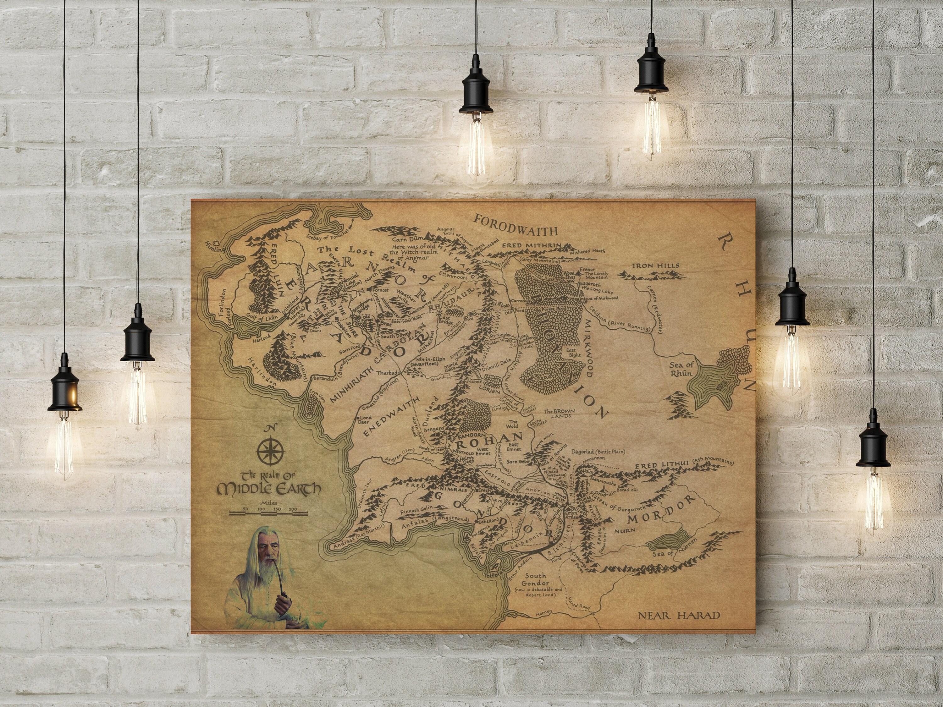 Vintage Fantasy Map Print – Enchanted Kingdom Wall Art (digital ...