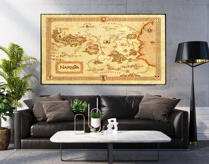 Mapa de Narnia y los países vecinos, Mapa de Narnia, Mapa de Las ...