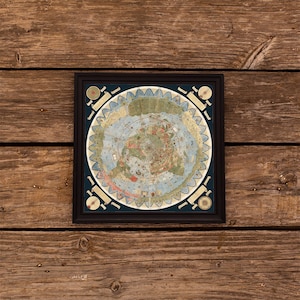 1587 Largest Early World Map, Old Map of the World, Flat Map of the ...