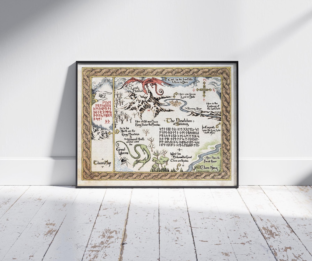 Thrór's Map Print: the Hobbit, Lonely Mountain (digital Download) - Etsy