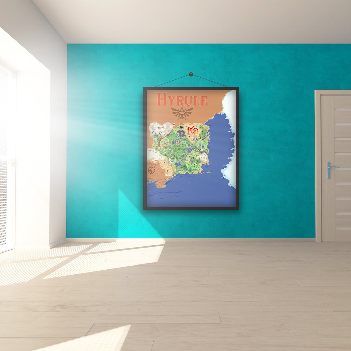 Map of Hyrule From Legend of Zelda, Zelda Map, Hyrule Map, Princess ...