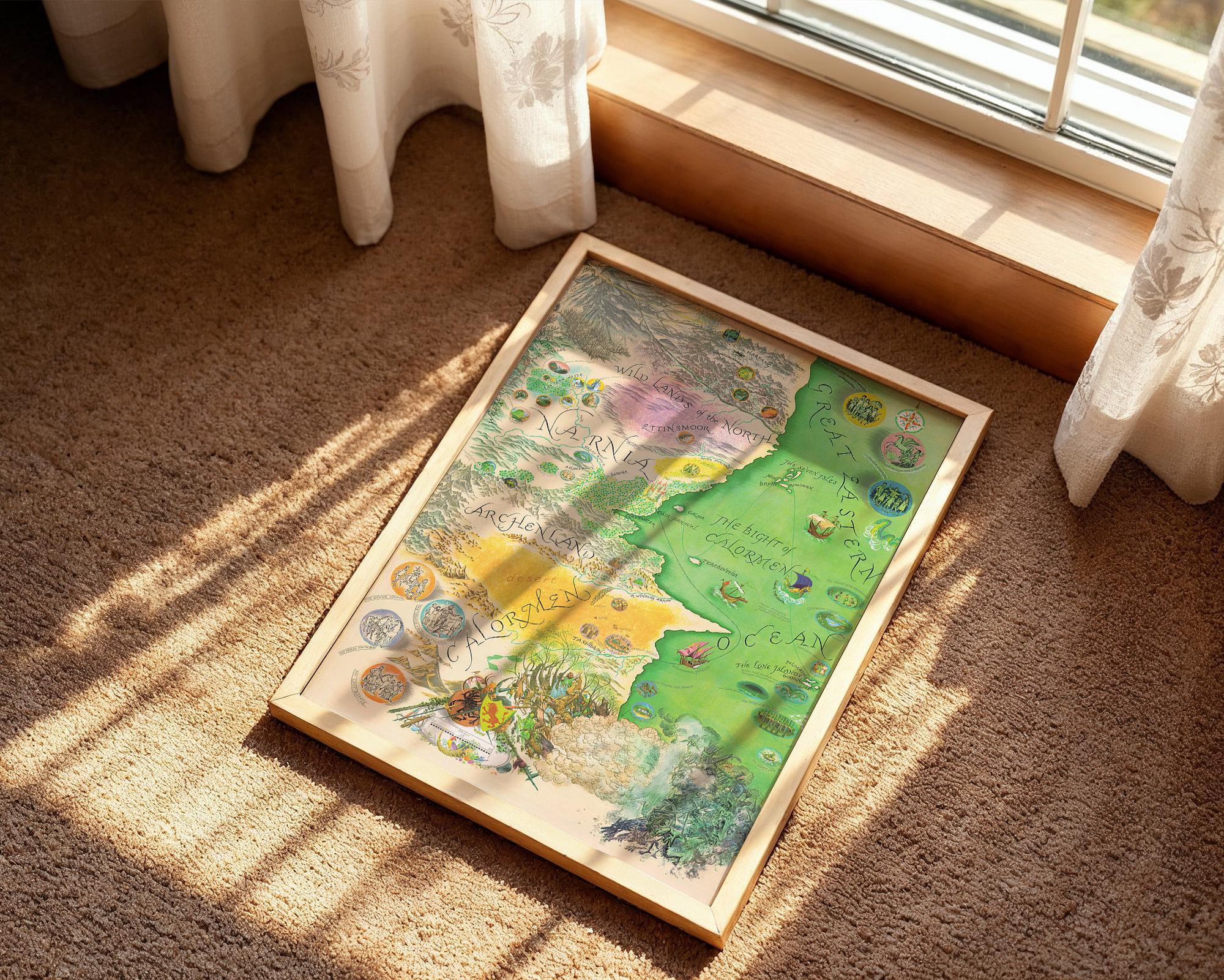 Enchanted Kingdom Map Print, Fantasy World Wall Art (digital Download ...