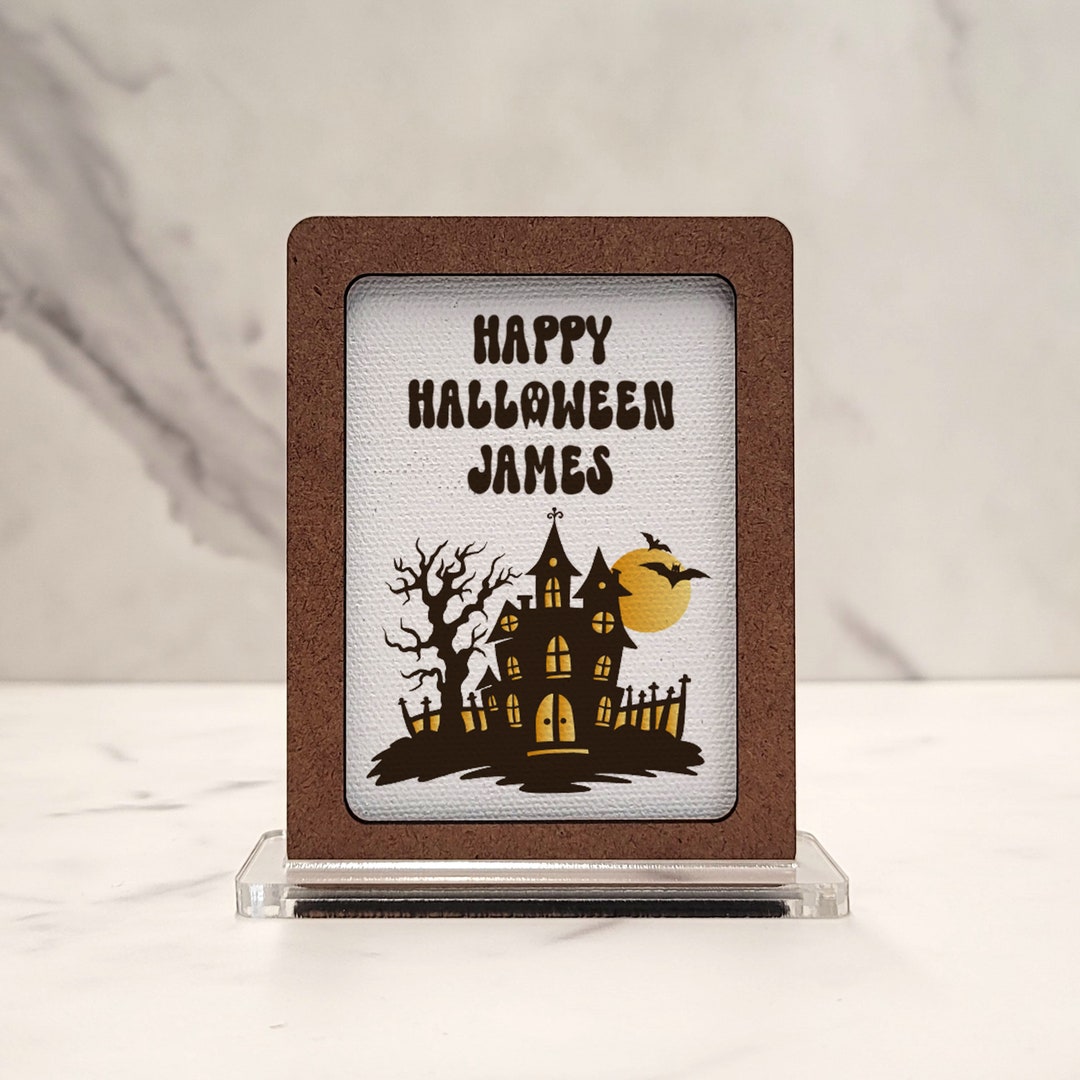 Personalized Haunted House Halloween Sign, Retro Groovy Decor - Etsy