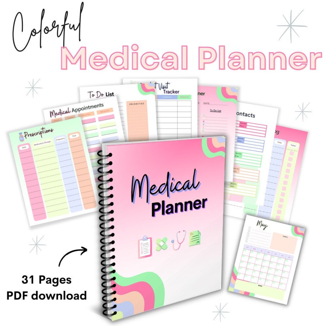 Medical Planner Printable, Medical Information Printable, Medical ...