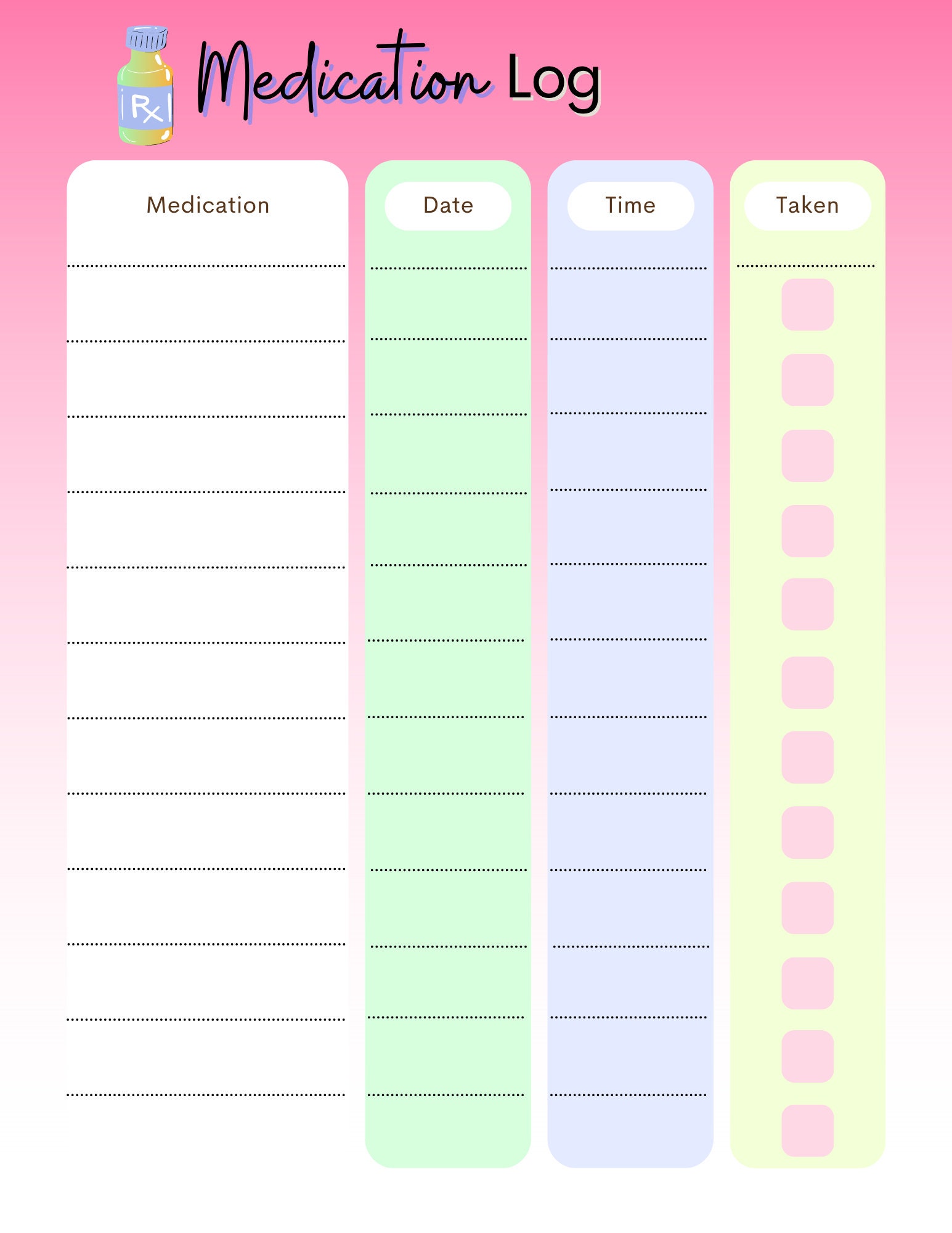 Medical Planner Printable, Medical Information Printable, Medical ...