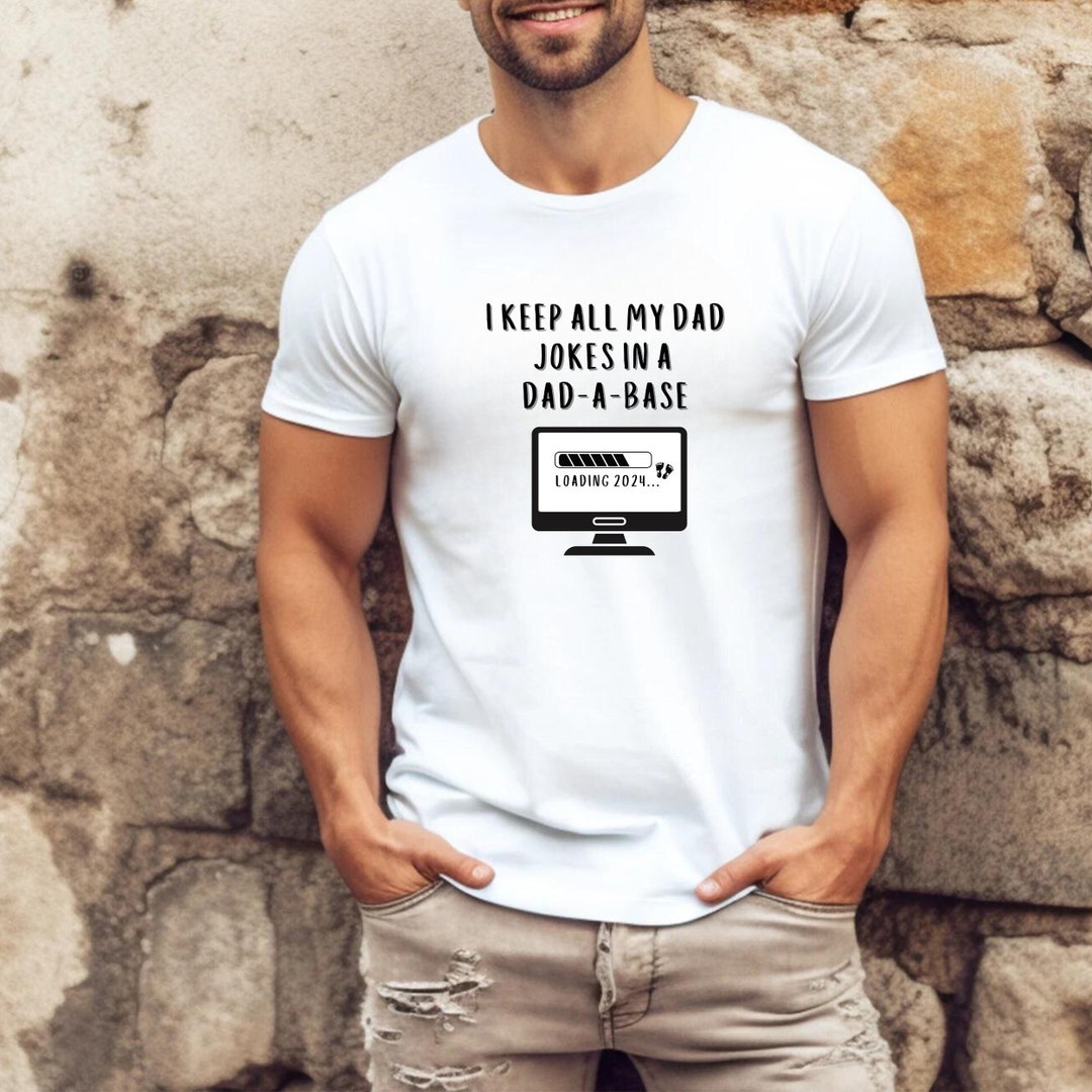DAD JOKES in a DADABASE Tee - Pregnancy Announcement - Etsy
