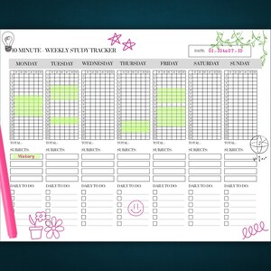 Academic Weekly Planner Time Management | Printable Planner | Academic ...