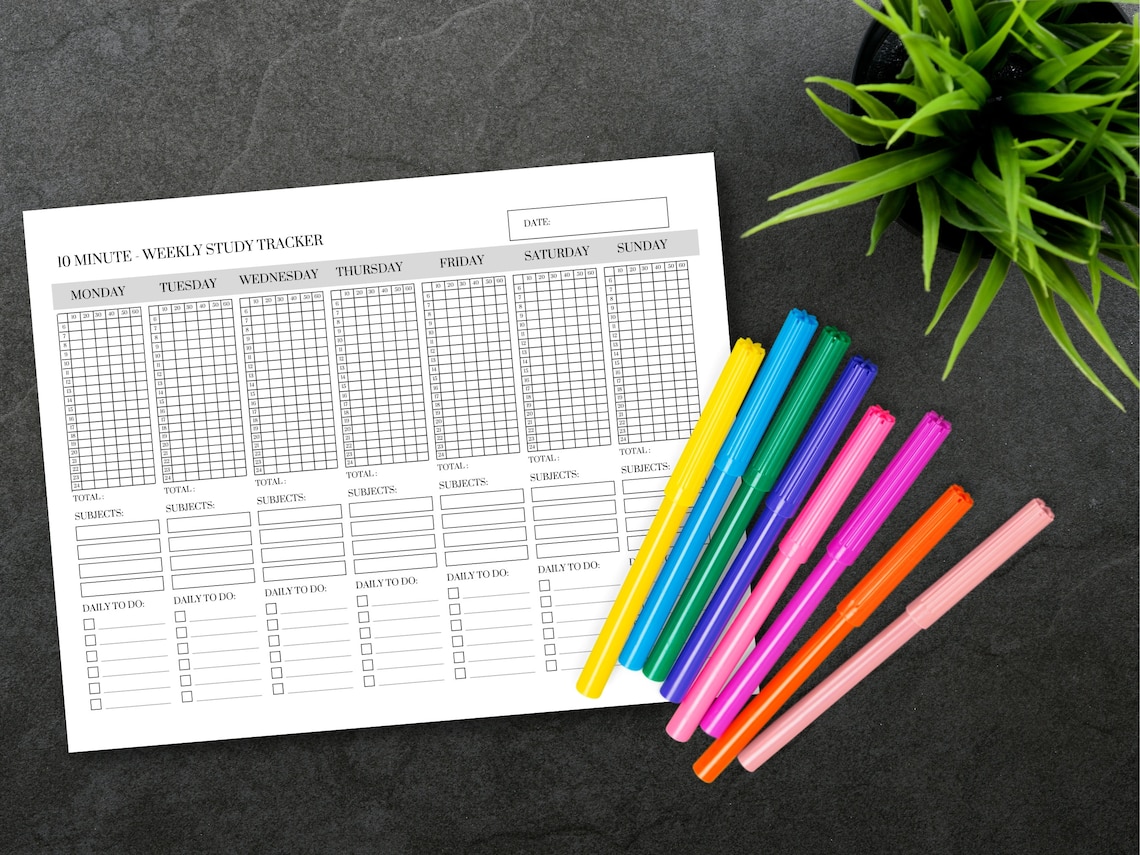 Academic Weekly Planner Time Management | Printable Planner | Academic ...