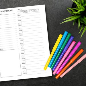 24-hour Daily Planner | Printable Digital Download for Effective Time ...