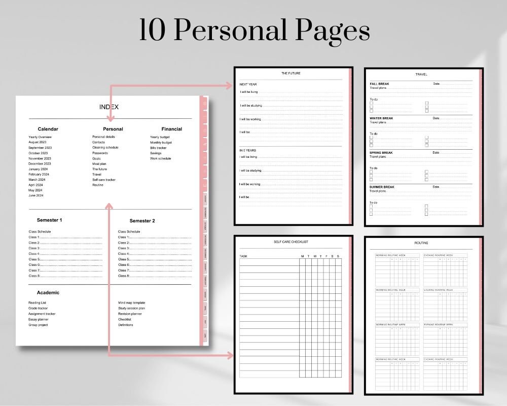 Ultimate Student Planner 2023-2024 Digital Academic Diary and ...