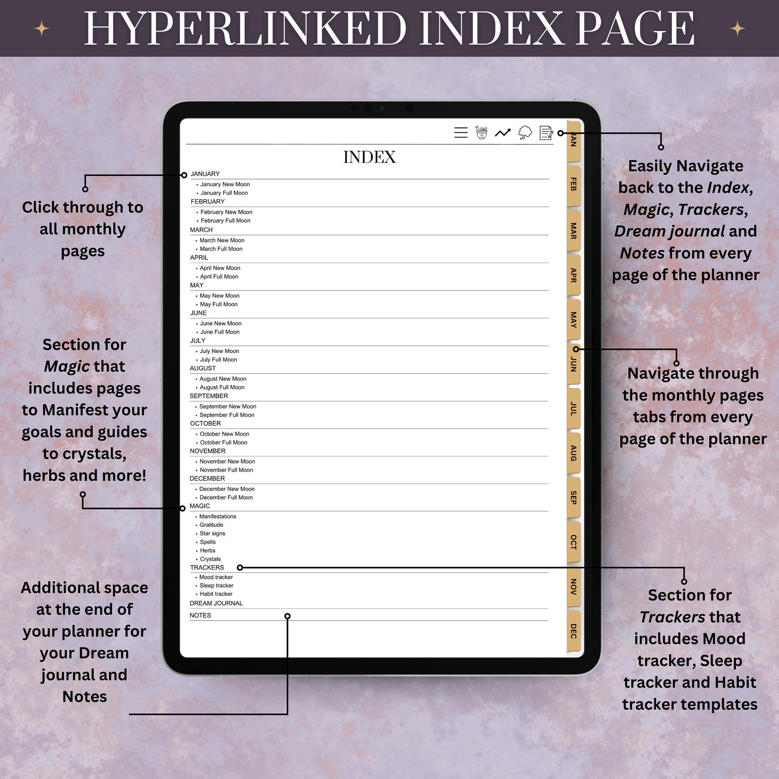 Witchy Digital Planner | Astrology, Manifestation, Gratitude (goodnotes ...