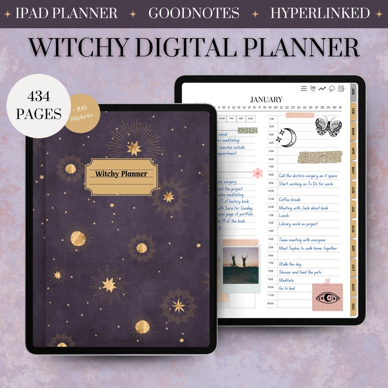Witchy Digital Planner | Gratitude Planner | Astrology | Manifestation ...