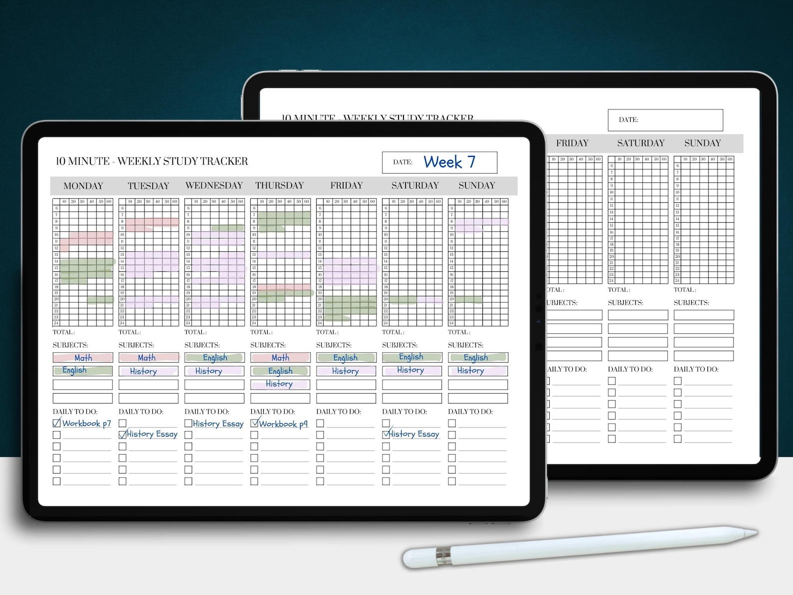 Academic Weekly Planner Time Management | Printable Planner | Academic ...