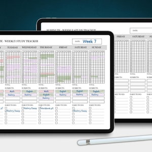 Academic Weekly Planner Time Management | Printable Planner | Academic ...