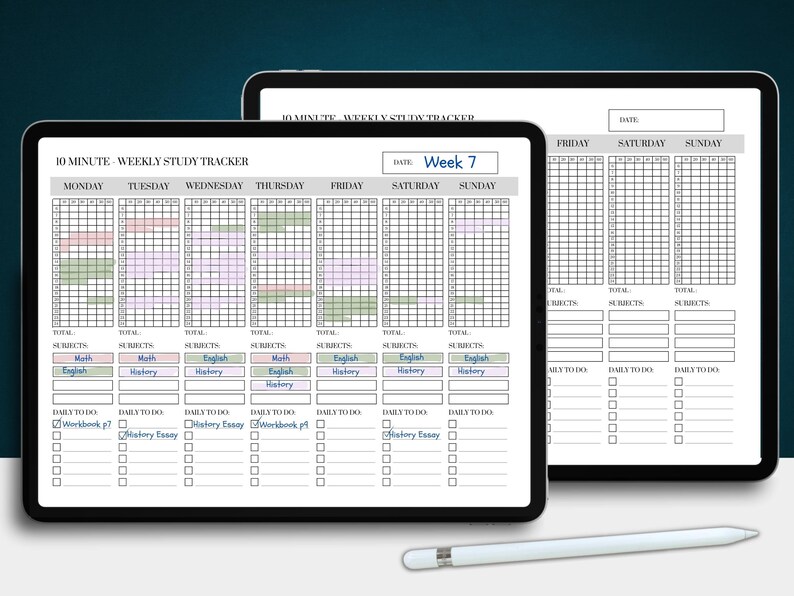 Academic Weekly Planner Time Management | Printable Planner | Academic ...