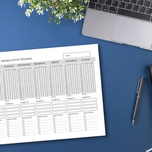Academic Weekly Planner Time Management | Printable Planner | Academic ...
