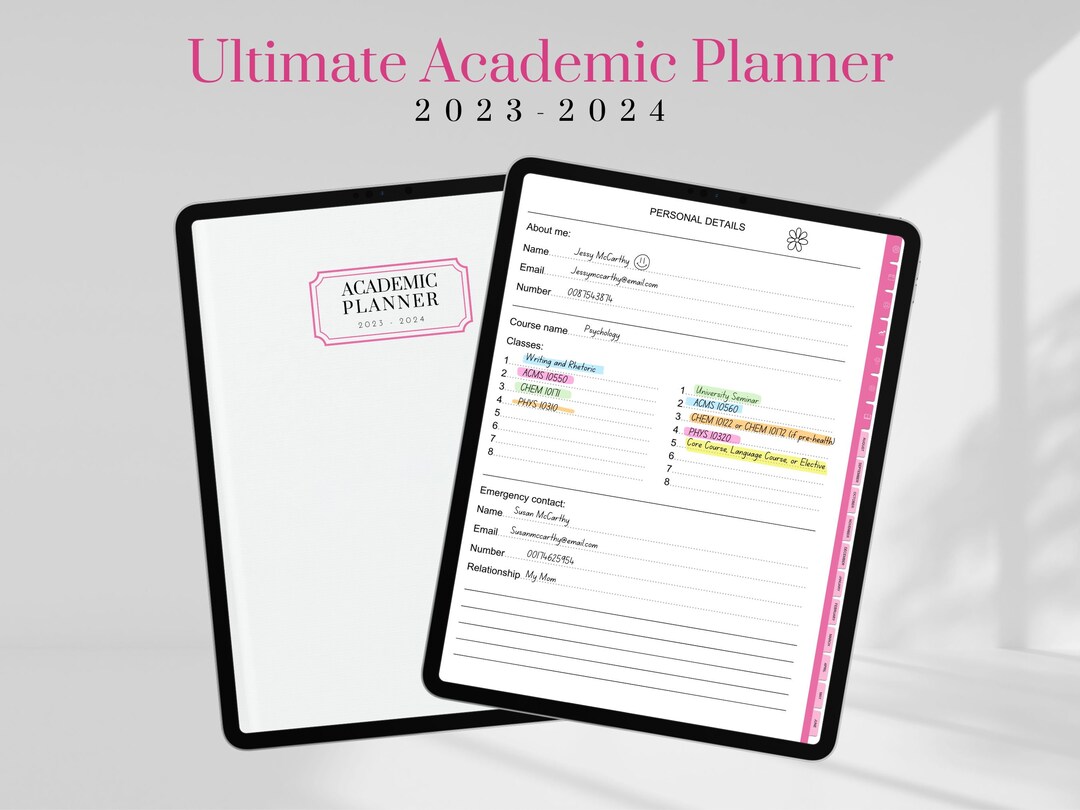 Ultimate Academic Planner 2023-2024 Student College Planner Academic ...