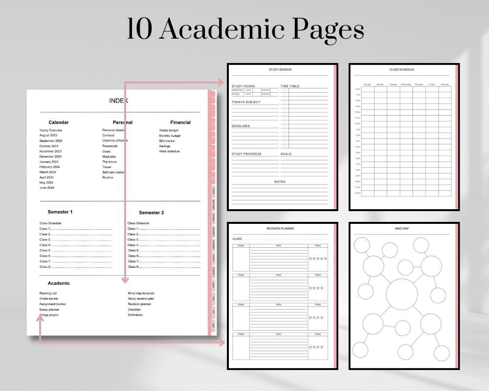 Ultimate Student Planner 2023-2024 Digital Academic Diary and ...