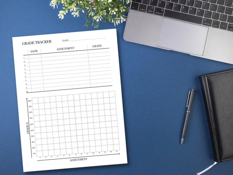 Student Grade Tracker Printable Digital Download PDF - Etsy