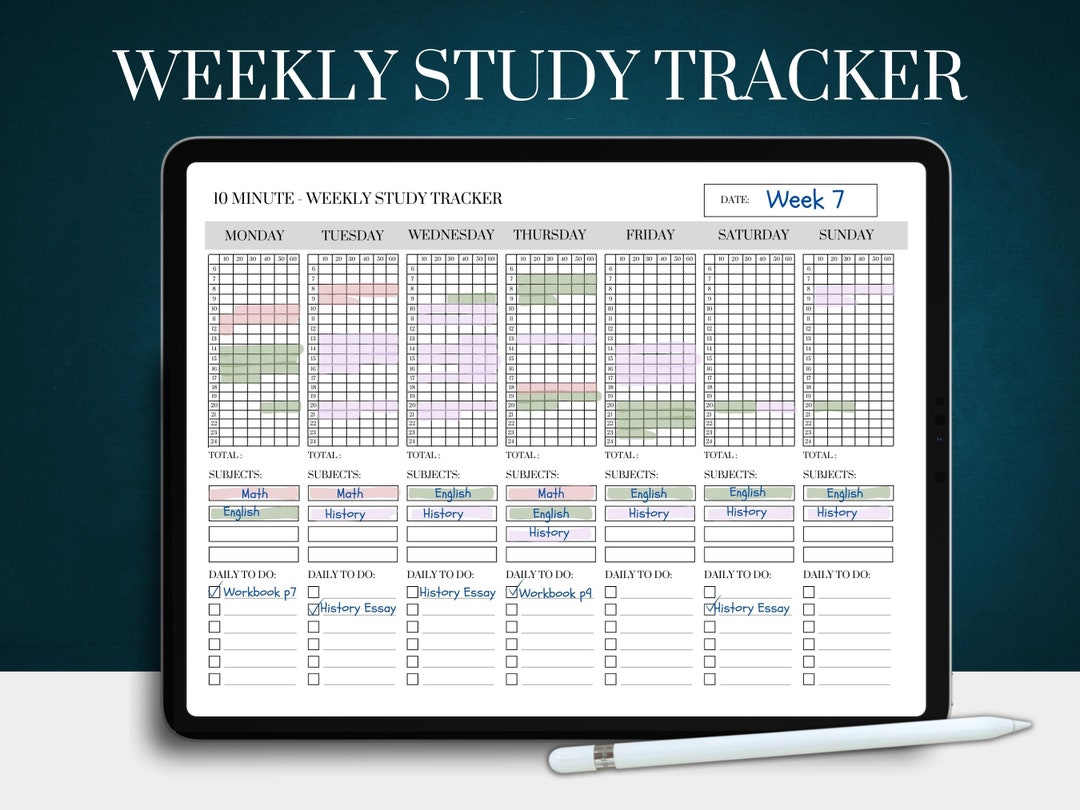 Academic Weekly Planner Time Management | Printable Planner | Academic ...