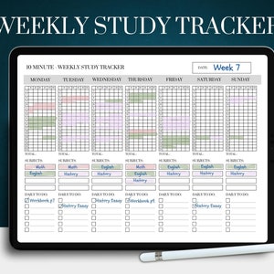 Academic Weekly Planner Time Management | Printable Planner | Academic ...