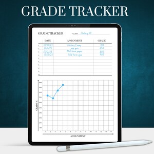 Student Grade Tracker Printable | Digital Download PDF | Academic ...