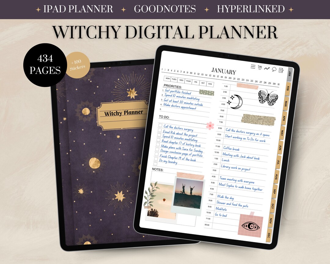 Witchy Digital Planner | Lunar Calendar | Manifestation Journal | iPad ...