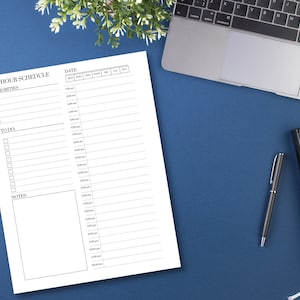 24-hour Daily Planner | Printable Digital Download for Effective Time ...