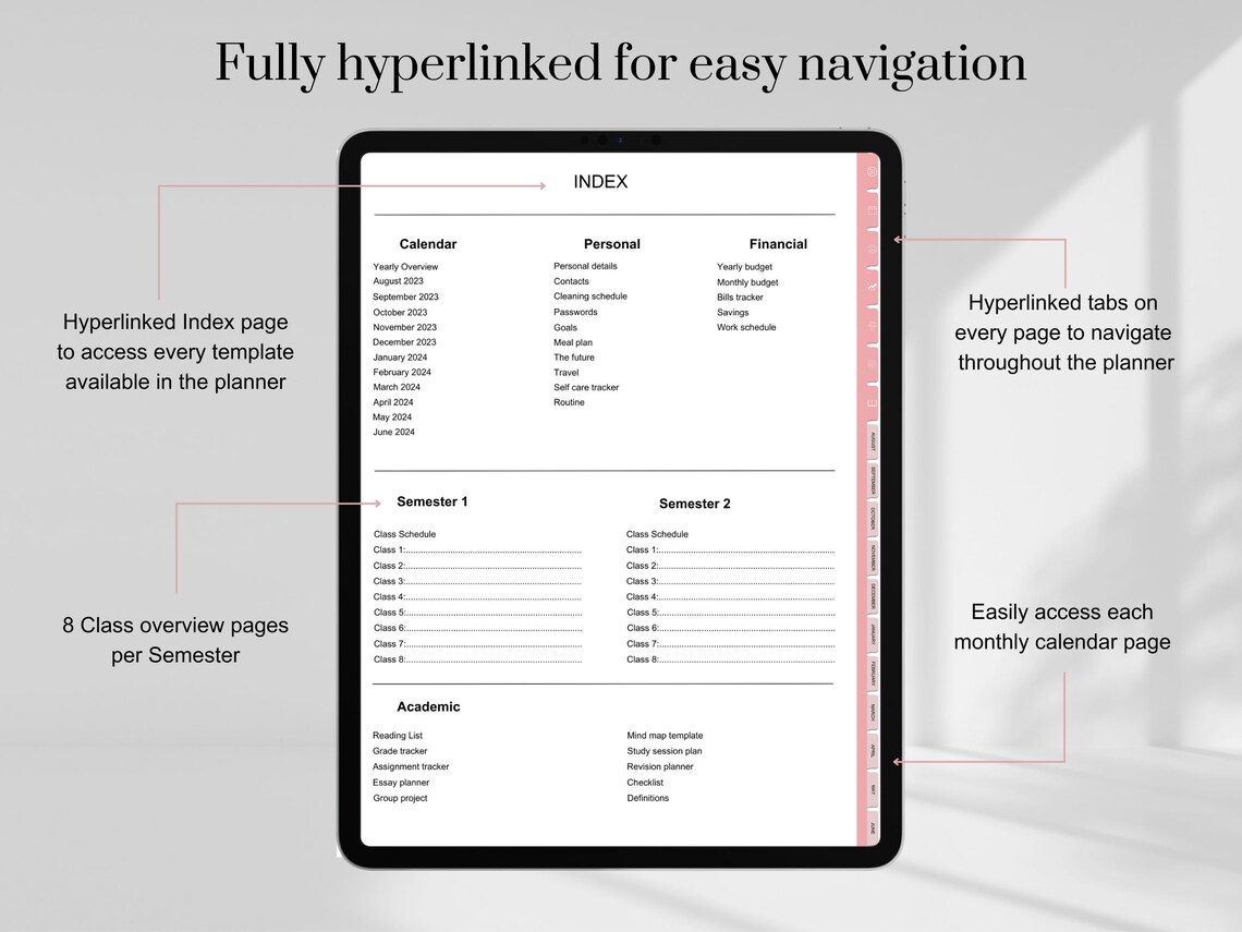 Ultimate Student Planner 2023-2024 Digital Academic Diary and ...
