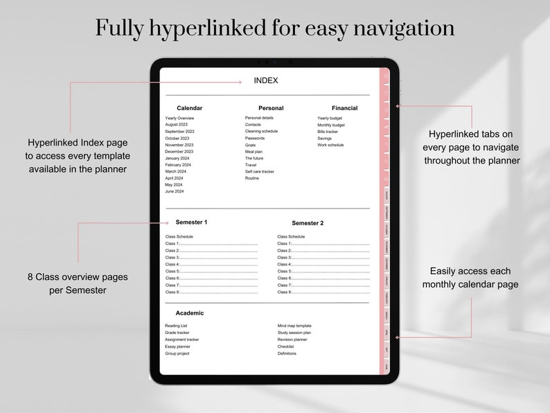 Ultimate Student Planner 2023-2024 Digital Academic Diary and ...