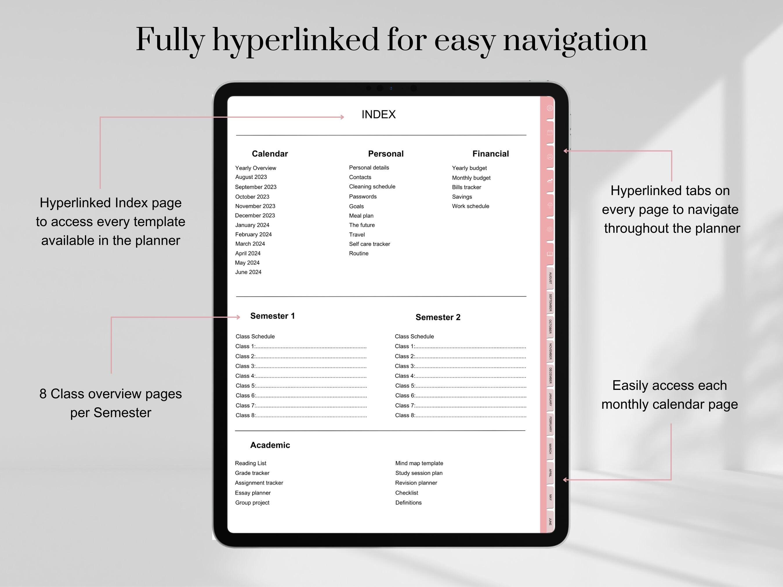 Ultimate Student Planner 2023-2024 Digital Academic Diary and ...