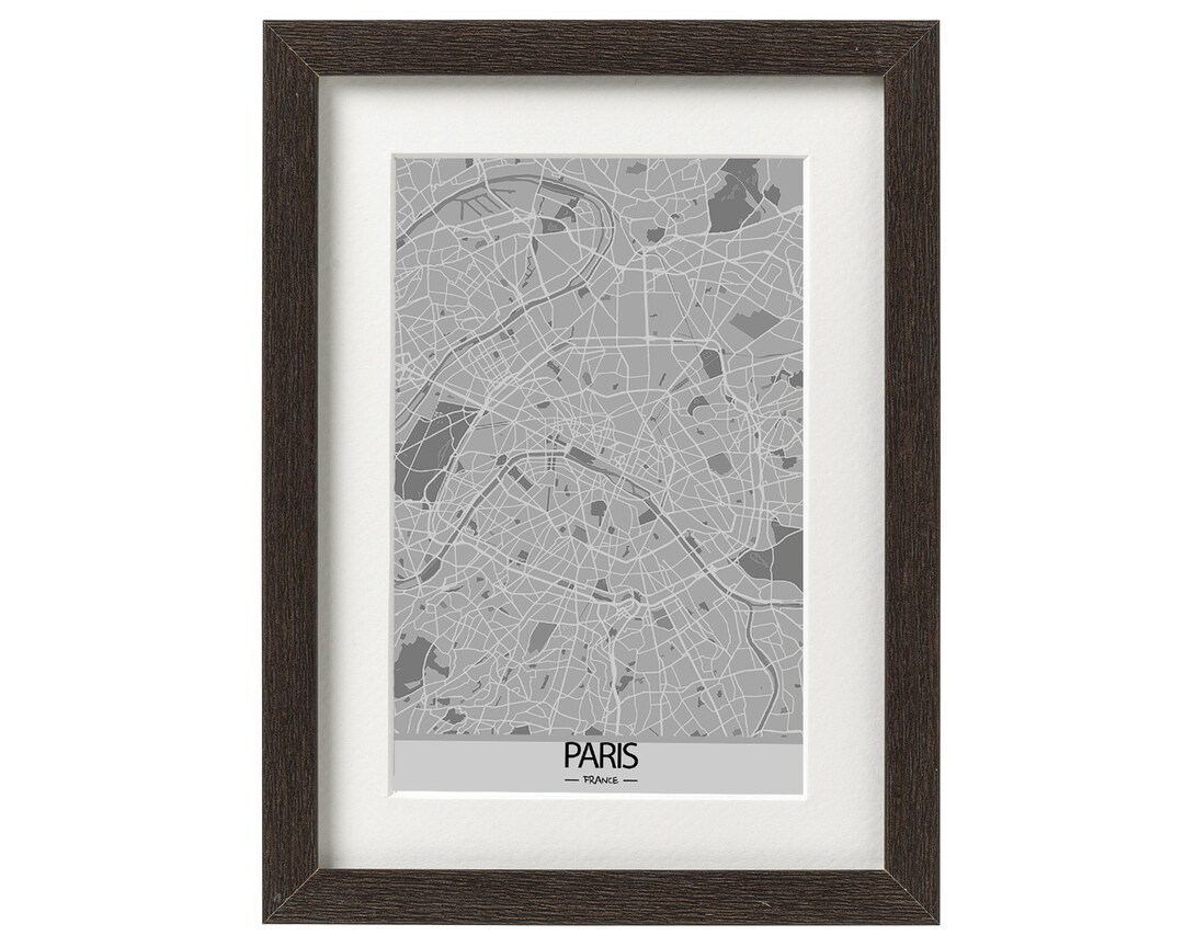 Paris City Map Frame - Etsy