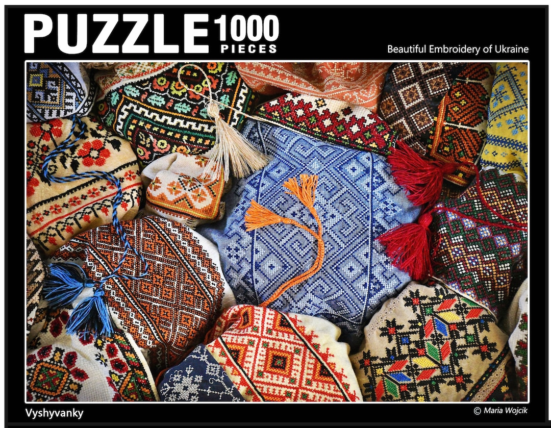 Jigsaw Puzzle 1000 Pieces for Adults Colorful Ukrainian Embroidery - Etsy