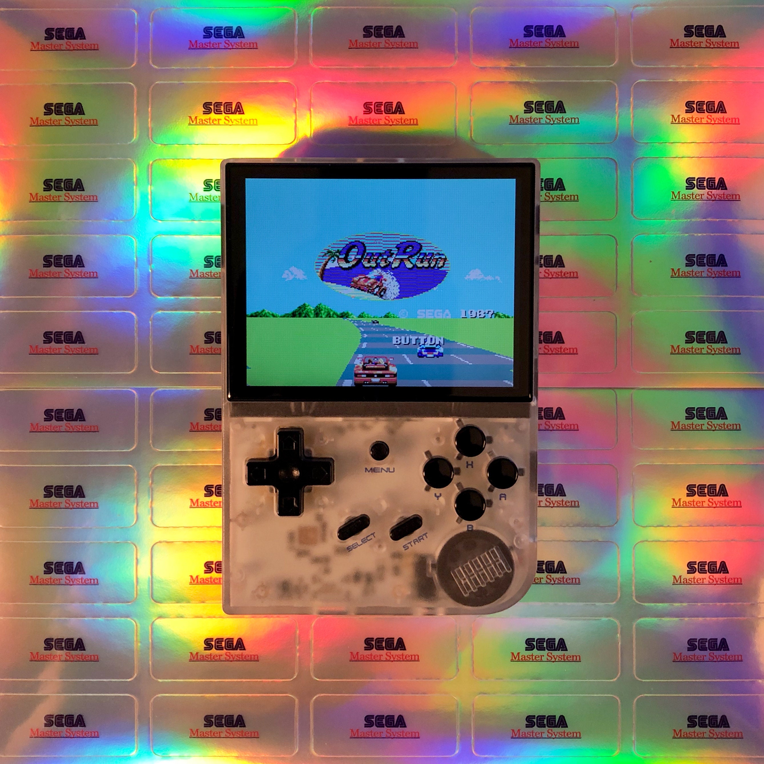 Holographic Vinyl Sticker With Classic Sega Logos for Anbernic RG35XX ...