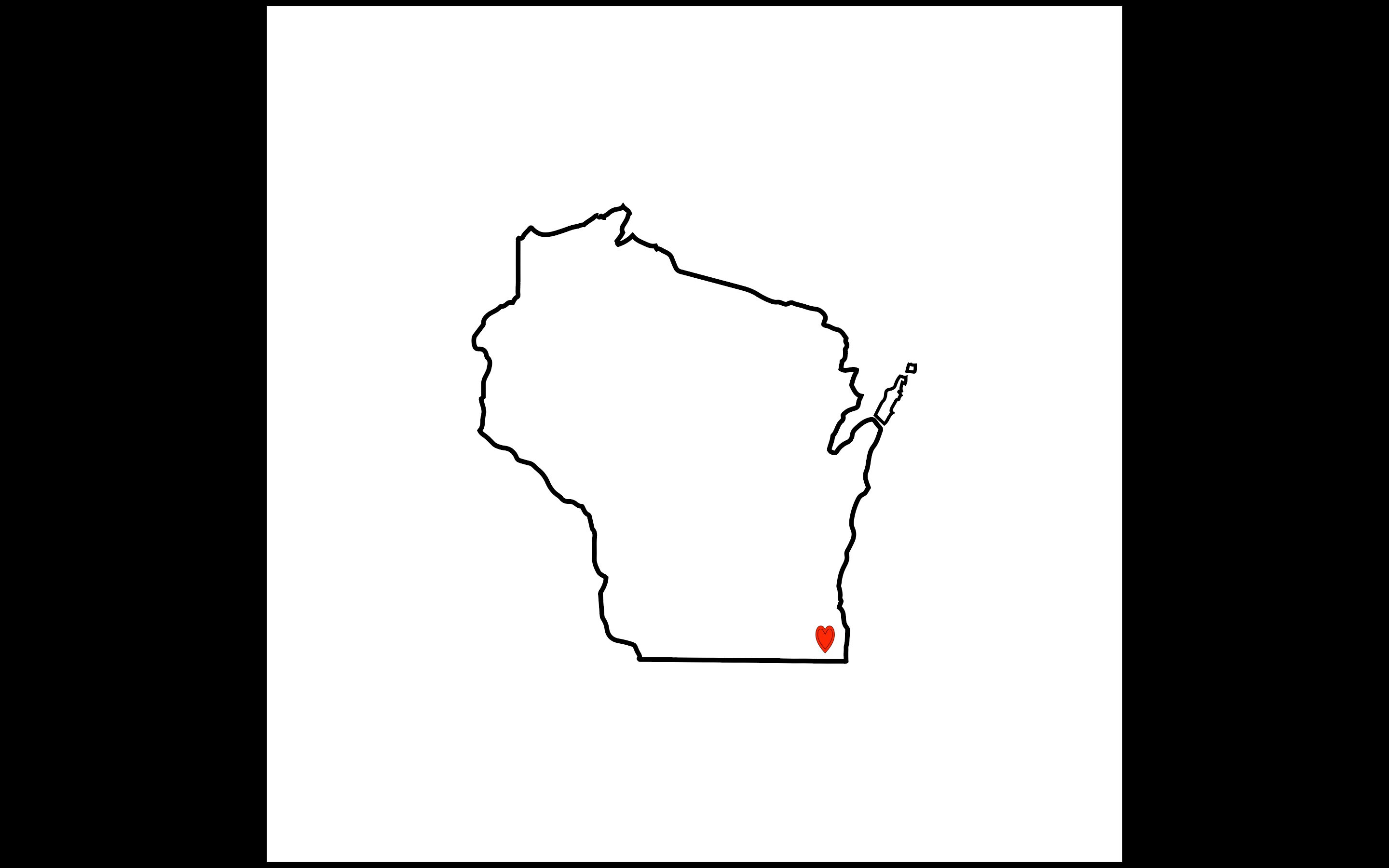 Wisconsin Red Heart JPEG - Etsy