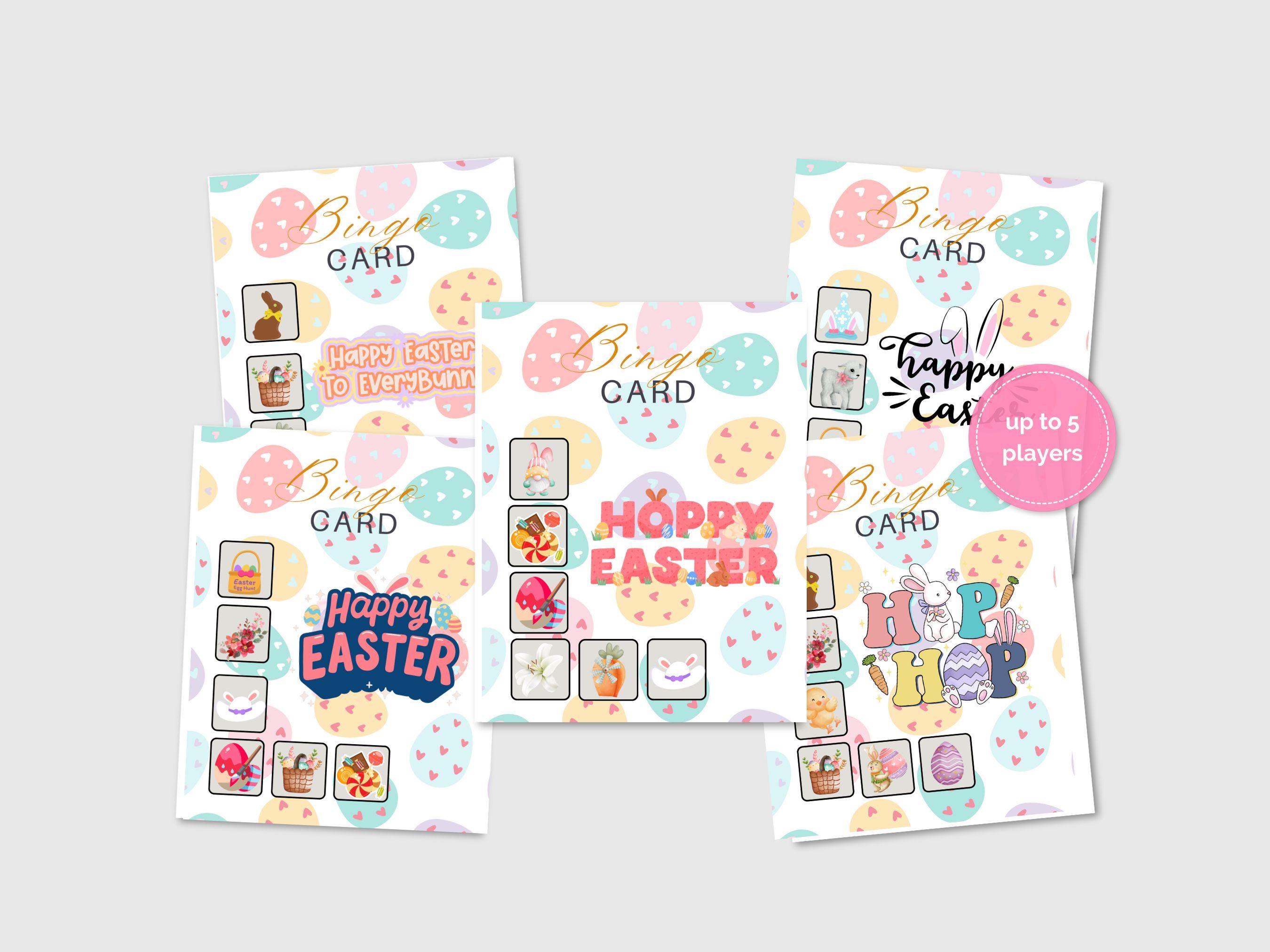 Printable Easter Bingo Cards Color Easter Bingo Cards Printable Black ...