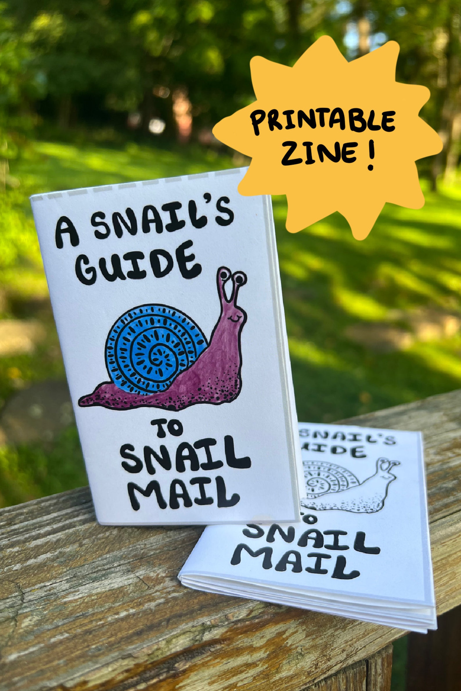 Printable Zine- A Snail's Guide to Snail Mail - Etsy