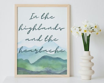 Christian Print I Will Praise You on the Mountain Highlands song of ...