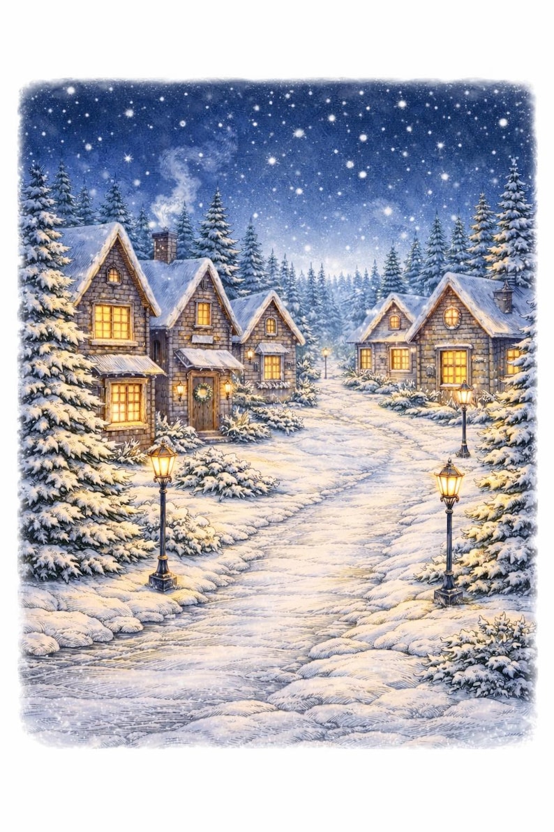 Christmas Coloring Pages for Kids & Adults | Cozy Winter Scenes ...
