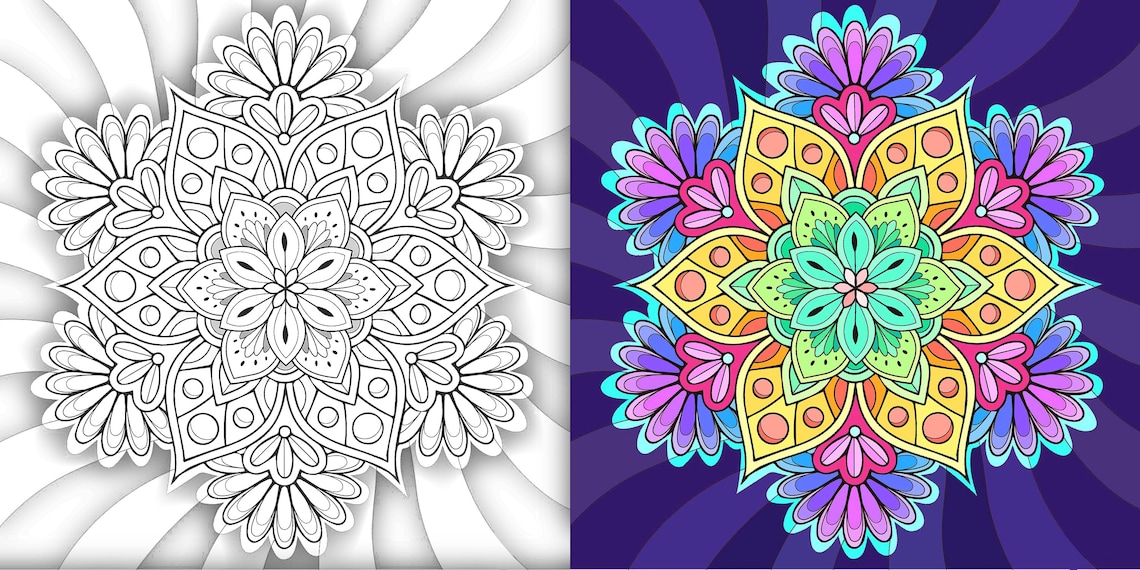 Mandala Coloring Pages for Kids and Adults | Digital Printable ...