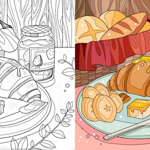 French Breakfast, Delicious Food Art, Food Coloring Pages for Kids and ...