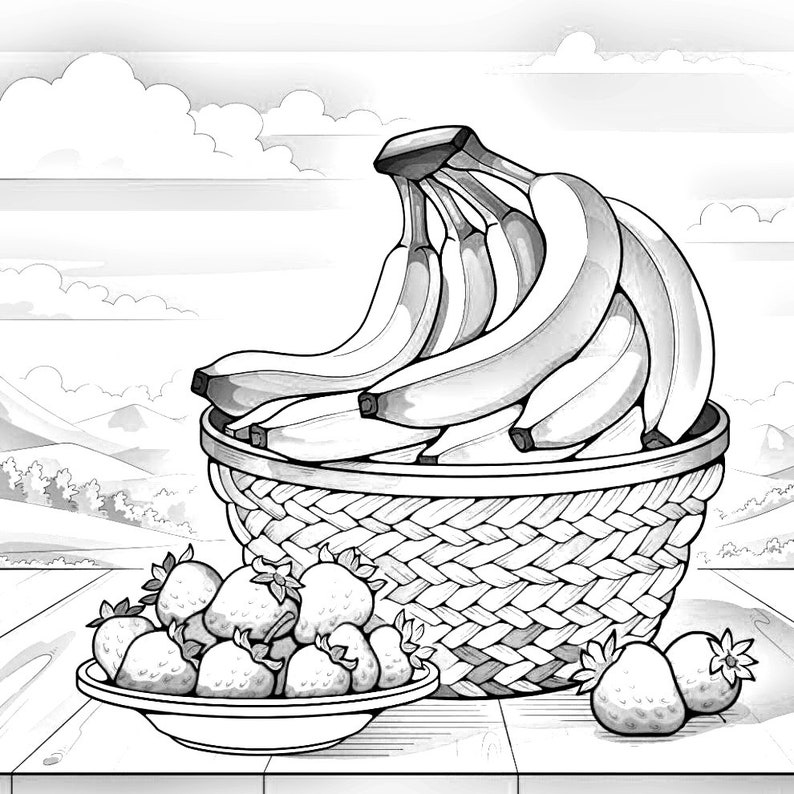 Food Art | Bananas and Strawberry | Relaxing Yen Art | Food Coloring ...