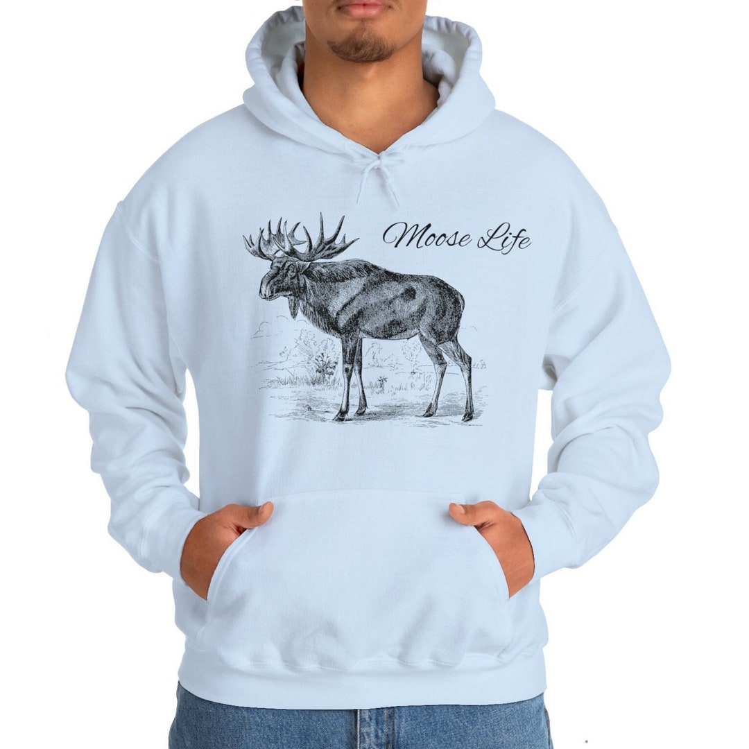Moose Hoodie: Wildlife Sweatshirt, Nature Lover Gift - Etsy