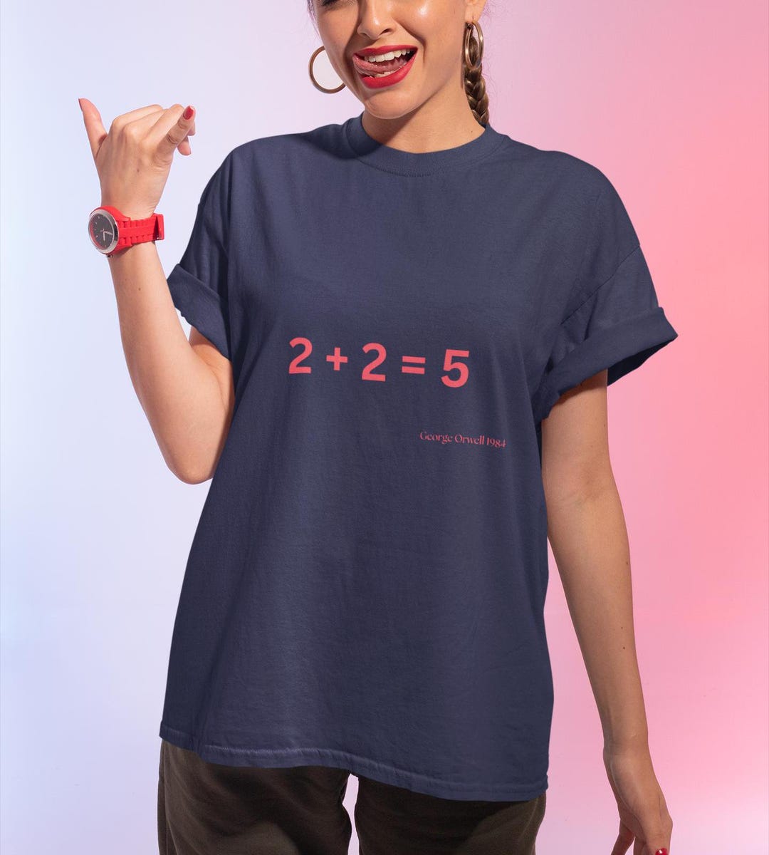 George Orwell '2+2=5' T-shirt: 1984, Animal Farm - Book Lover Tee - Etsy