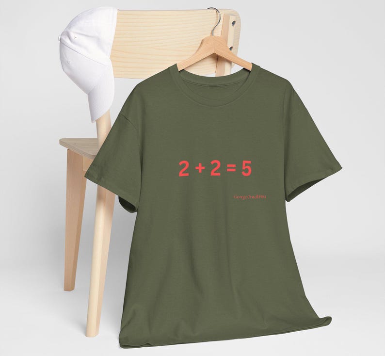 George Orwell '2+2=5' T-shirt: 1984, Animal Farm - Book Lover Tee - Etsy